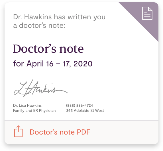 Doctor s Notes For Work School Online In Canada Maple